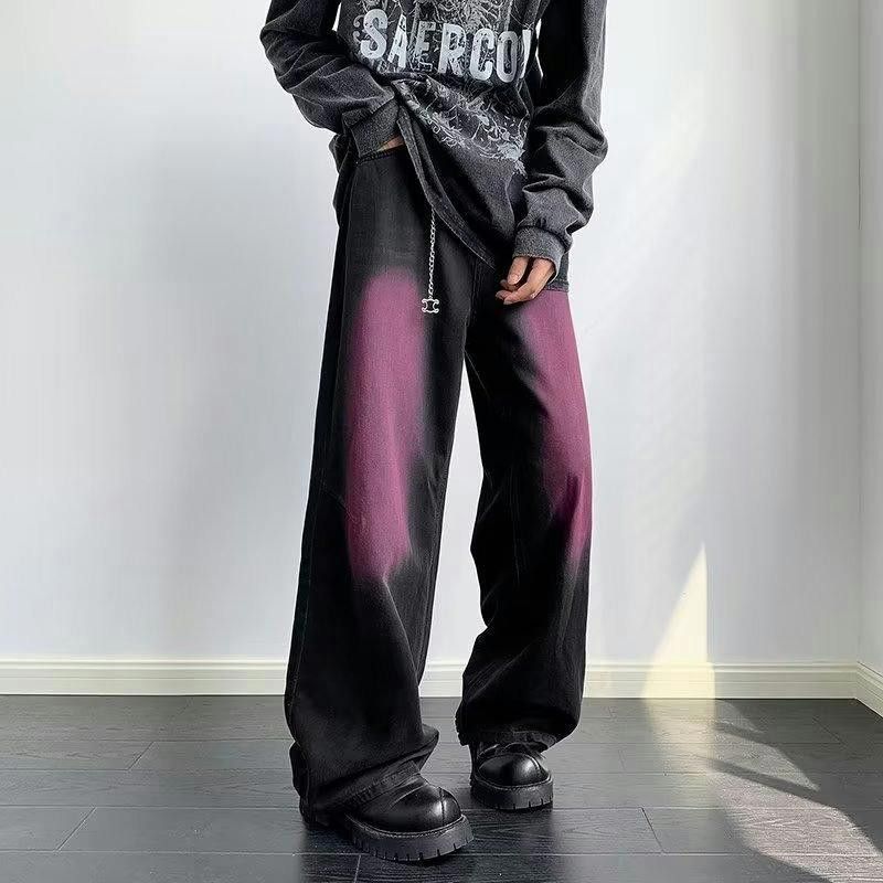 Jean × Streetwear Purple Faded Baggy Denim Jeans | Grailed