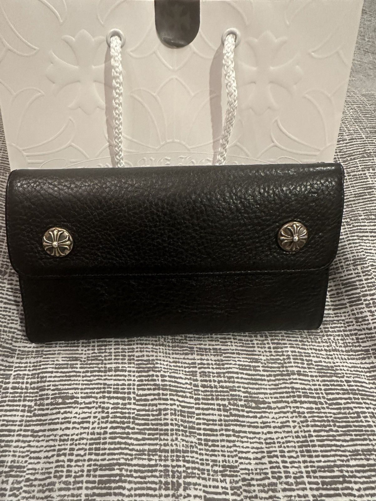 Chrome Hearts Chrome Hearts Wave Wallet Cross Buttons | Grailed