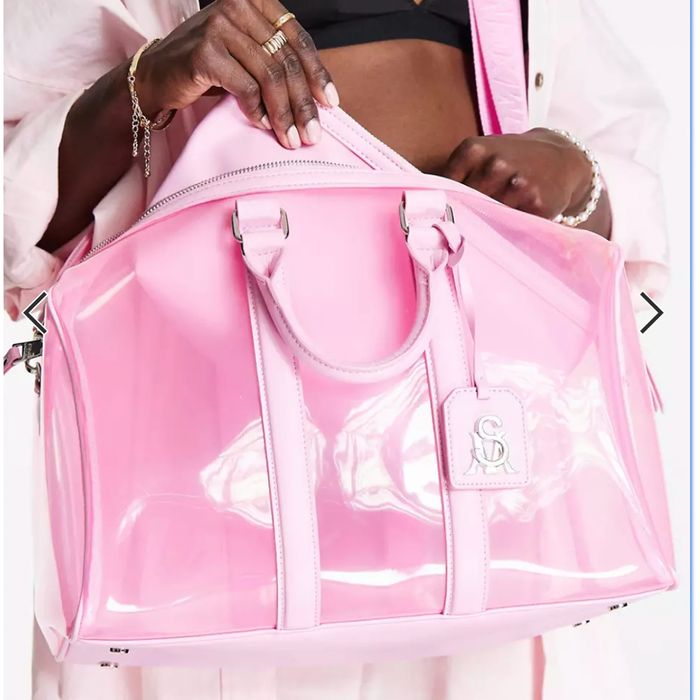 Steve Madden Steve Madden Transparent Bdaylinc Blush Duffle + Bag ...