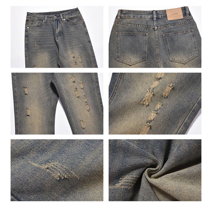 Vintage Mud Dyed Distressed Jeans | Grailed