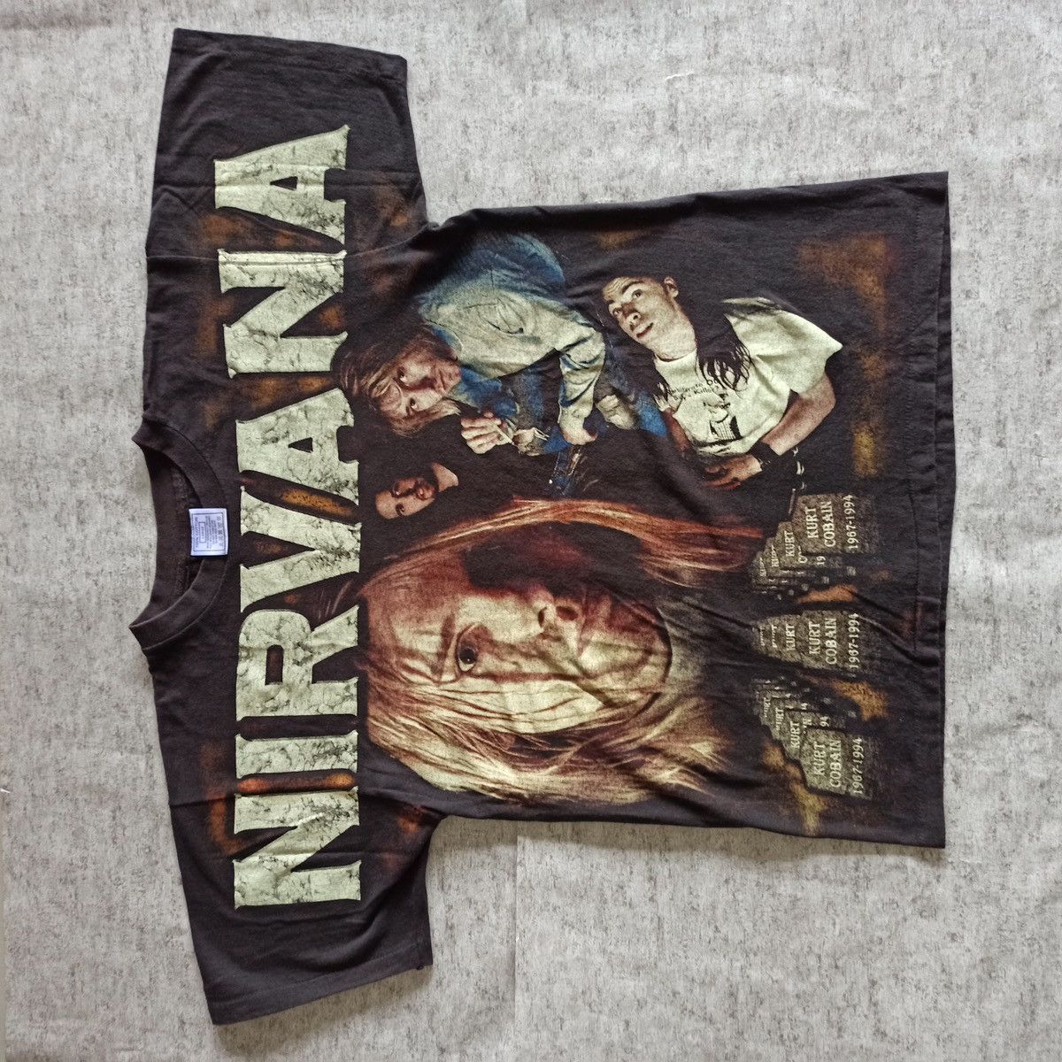 Vintage Nirvana Allover print AOP | Grailed