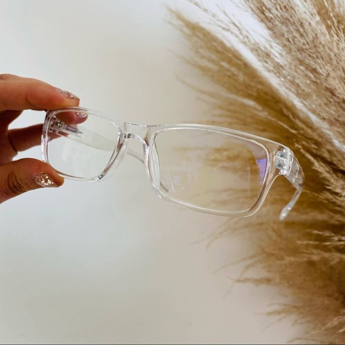 Anthropologie NEW Clear Plastic Rectangle Square Frame Blue Light ...