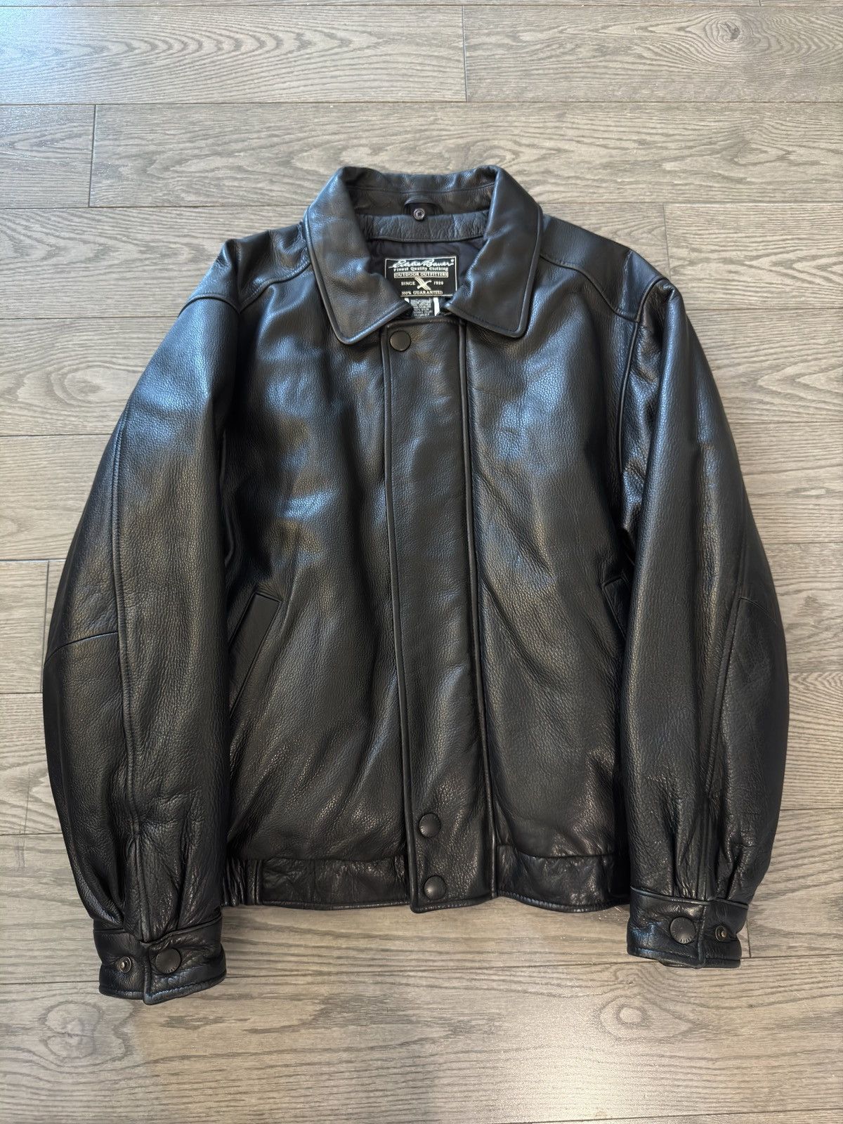 Eddie Bauer Lamb Leather Down Fill Jacket | Grailed