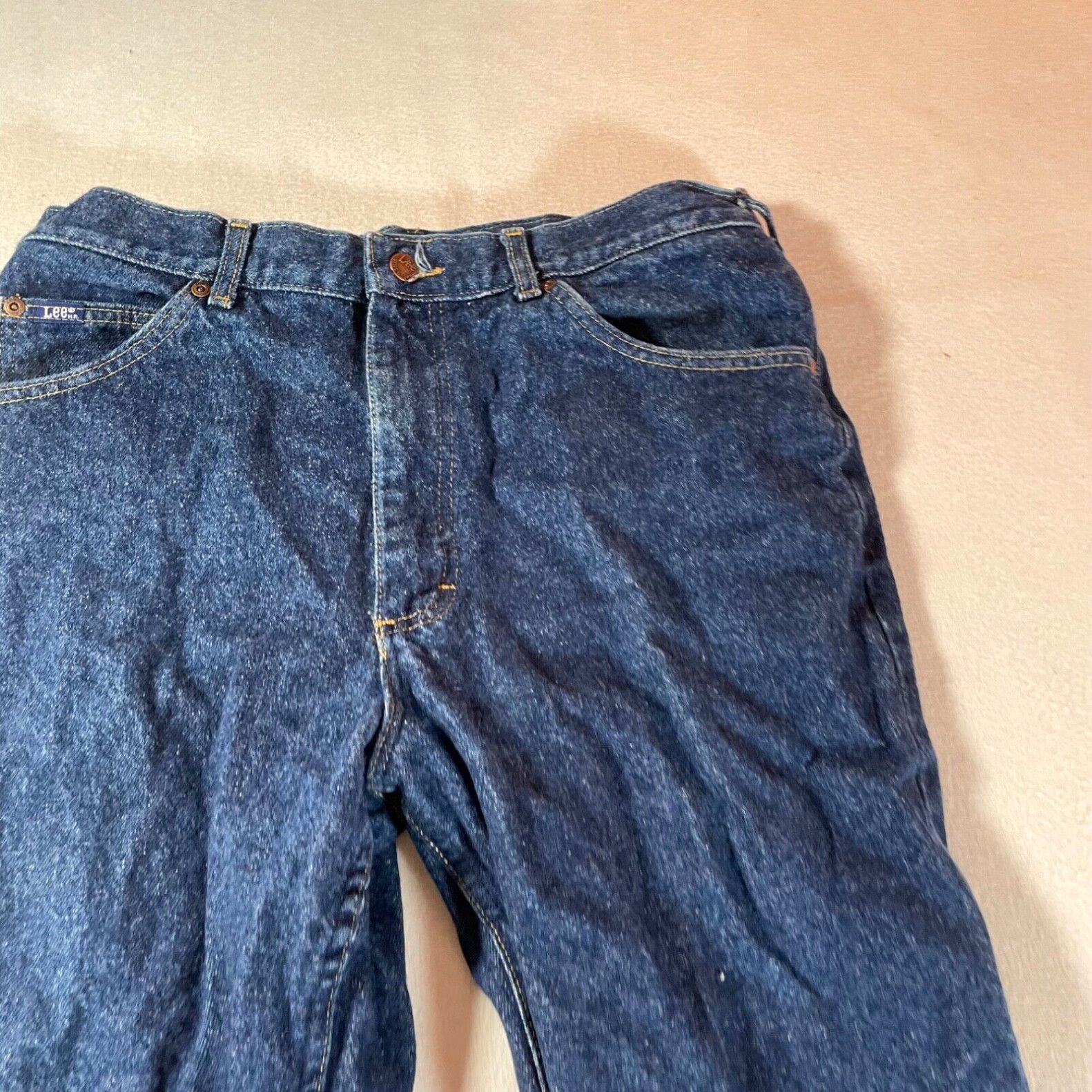 Lee Vintage Lee Pants Mens 34 Blue Jeans Mid Rise Dark Wash Denim ...
