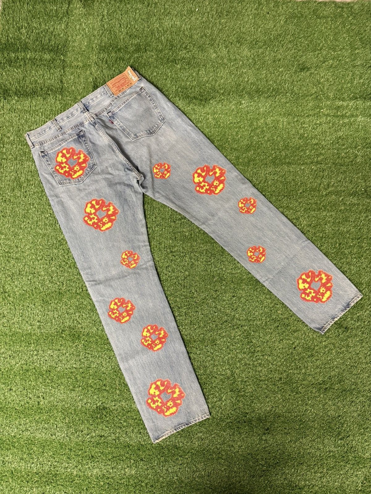 DENIM TEARS Denim Tears x Offset 501 Jeans Light Wash | Grailed