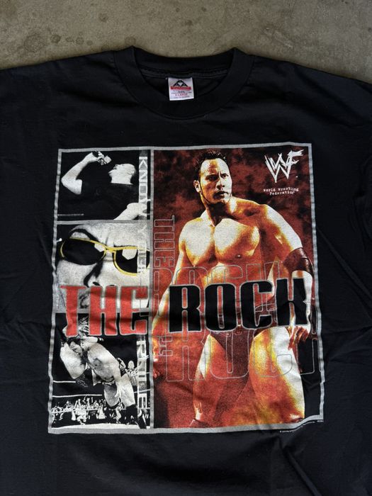 Vintage Vintage 2000 WWF The Rock Wrestling Tee Shirt | Grailed
