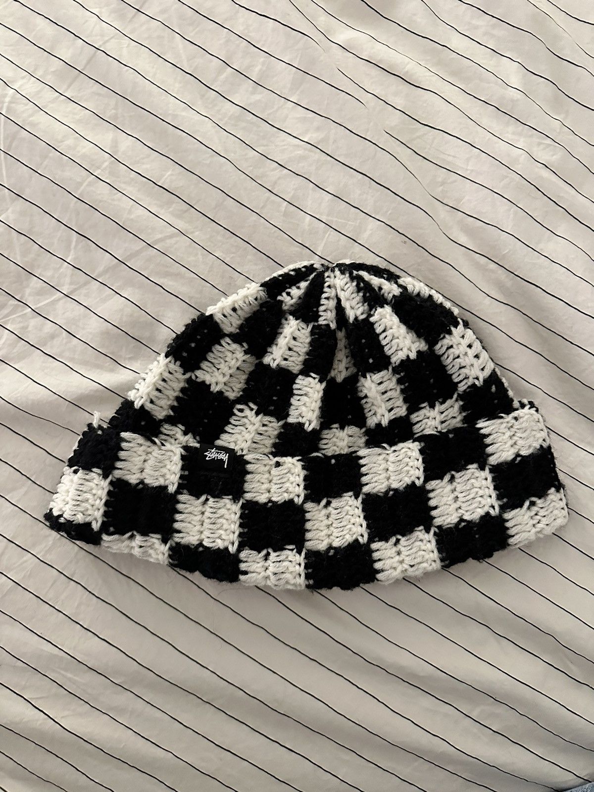 Stussy Stussy Crochet Checker Beanie | Grailed
