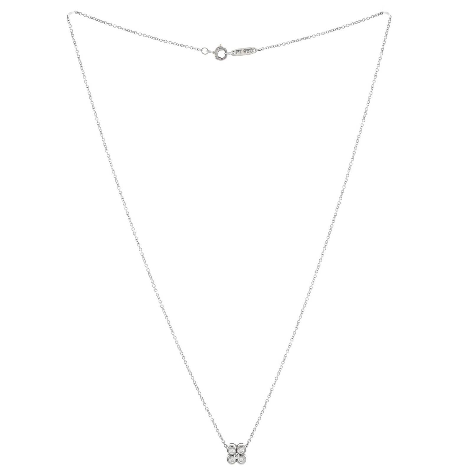 Tiffany & Co. Garden Flower Pendant Necklace Platinum and Diamonds ...