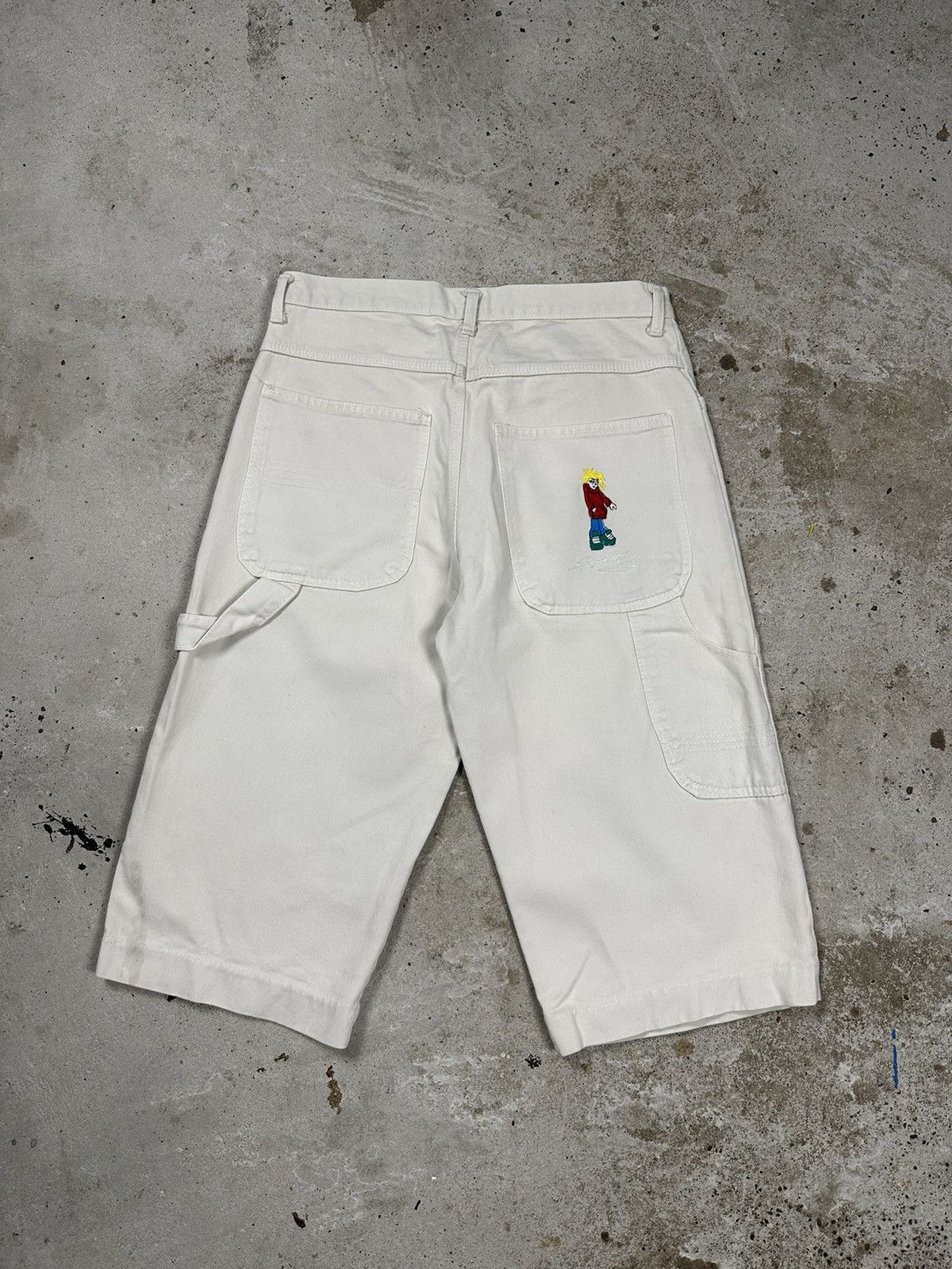 Vintage Vintage 90s Embroidery Spliffy Jnco Style Carpenter Jorts | Grailed