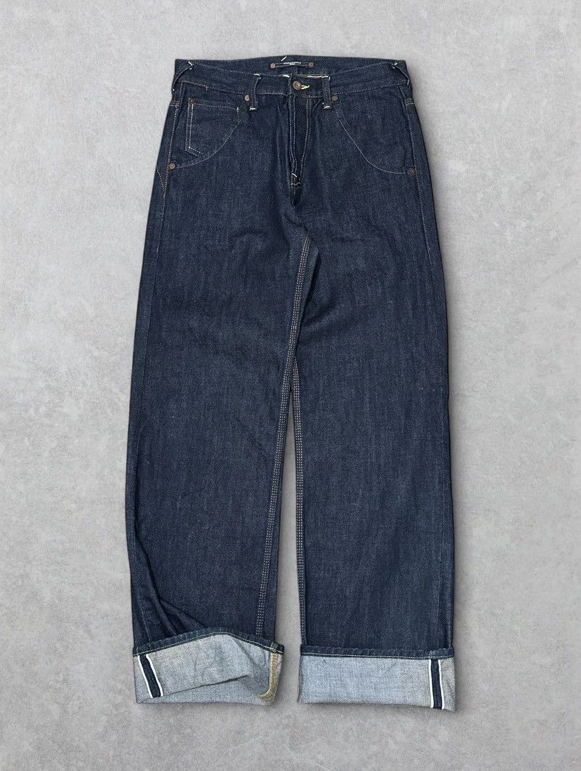 Other Y2k wide leg baggy selvedge jeans raw denim | Grailed