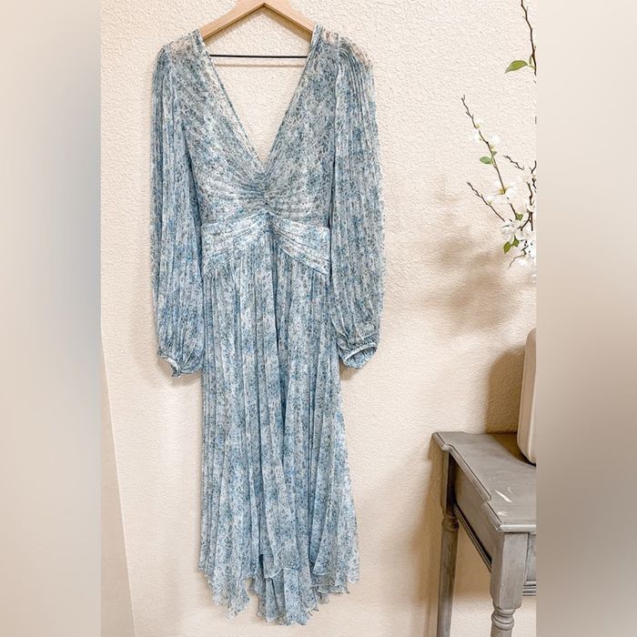 acler Acler Pleated Palms Dress Blue Floral | Grailed