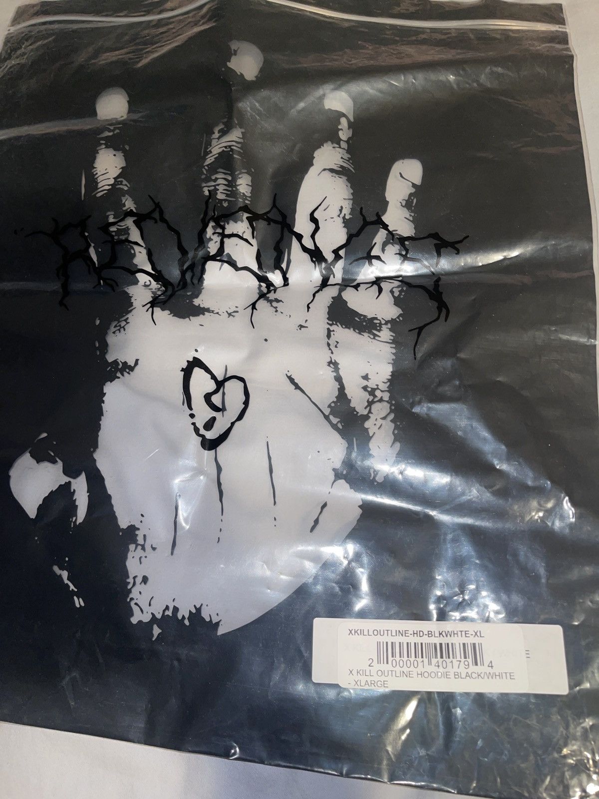 Revenge REVENGE XXXTENTACION KILL WHITE OUTLINE HOODIE BIRTHDAY DROP ...