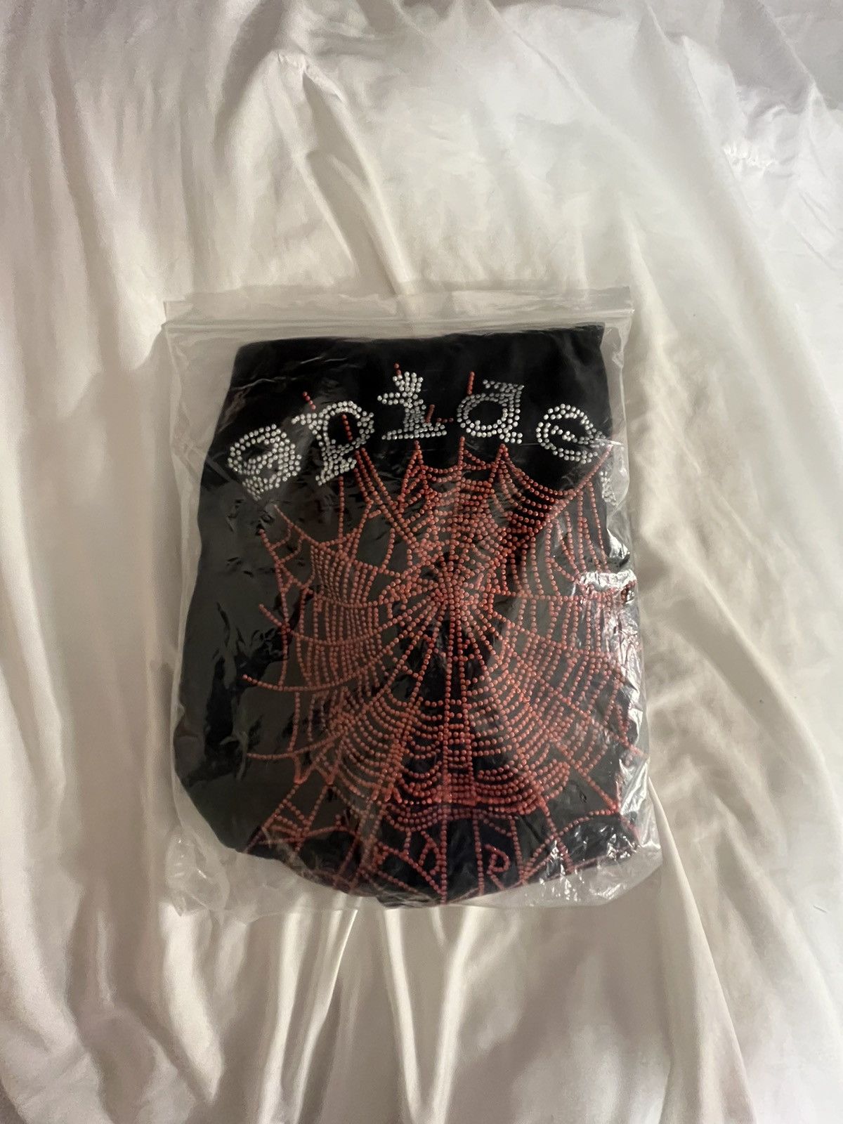 Streetwear Sp5der Rhinestone hoodie black | Grailed