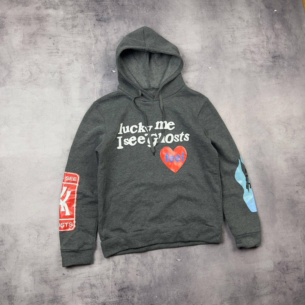 Hype Rare ! Kanye West Lucky Me I See Ghosts Hoodie Big Logo | Grailed