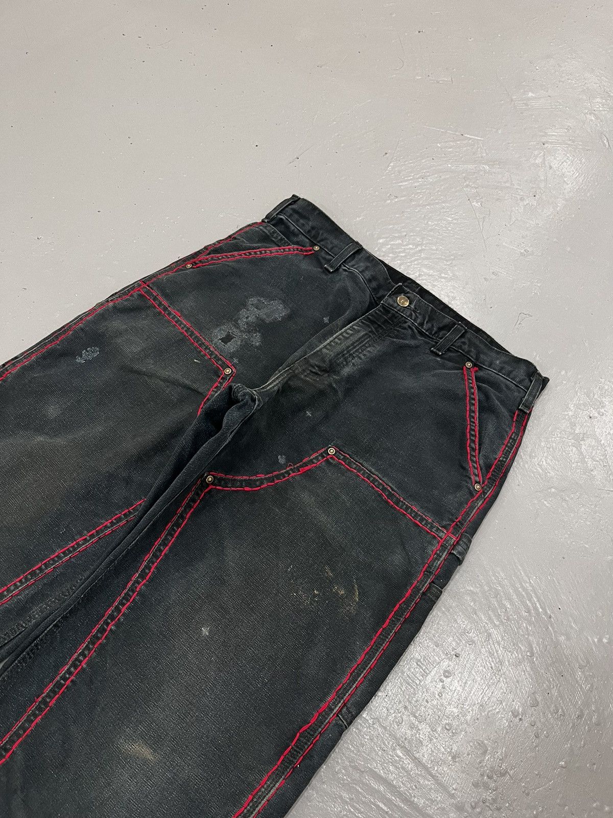 Carhartt Vintage Carahrtt Rework Hand stitch Double knee denim | Grailed