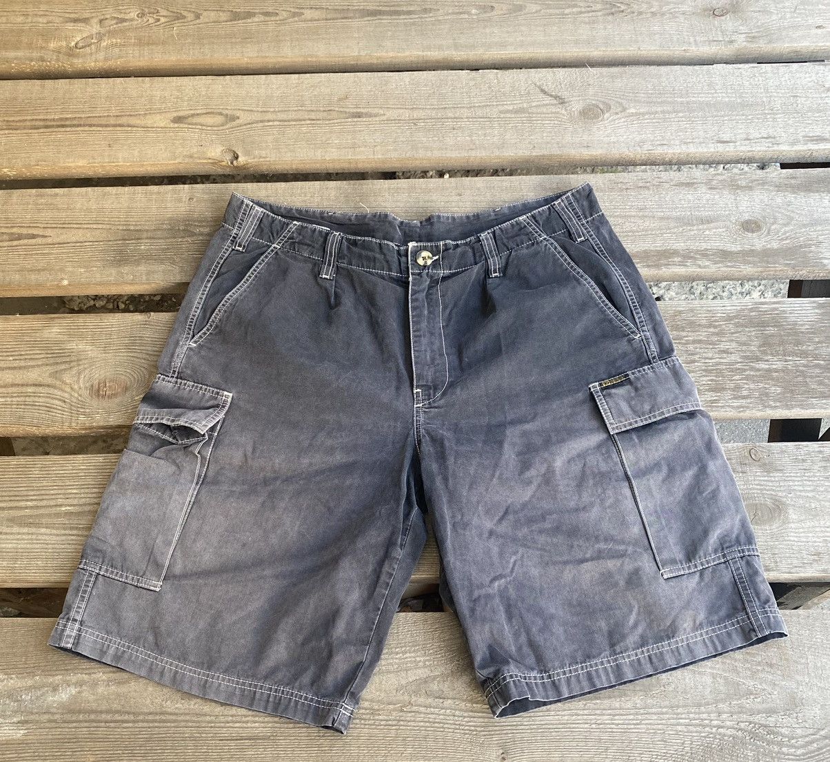 Diesel Vintage Rare Multi Pocket Cargo Diesel Logo Faded Shorts | Grailed