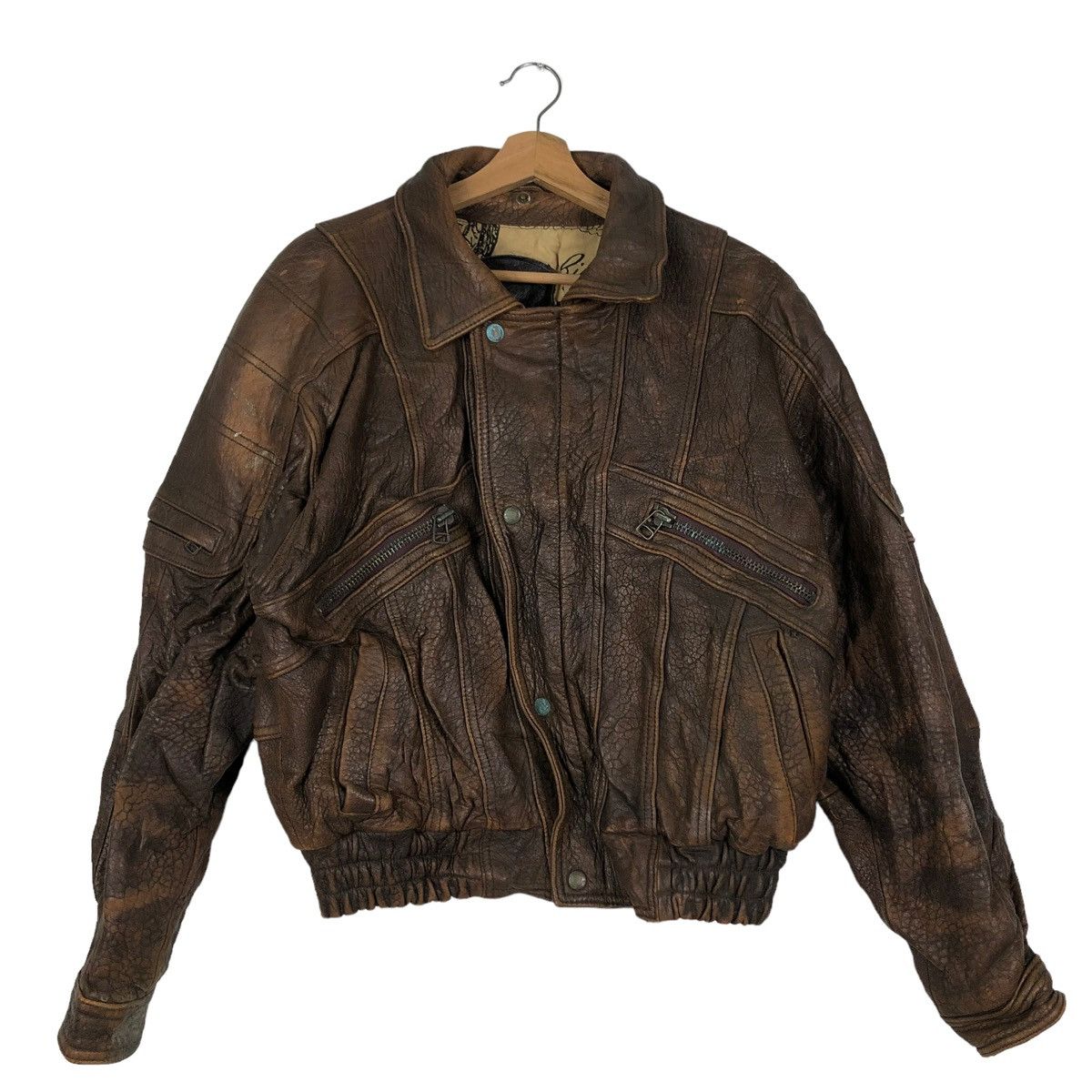 Aero Leathers × Japanese Brand × Vintage 🔥VINTAGE BIKER LEATHER JACKET ...