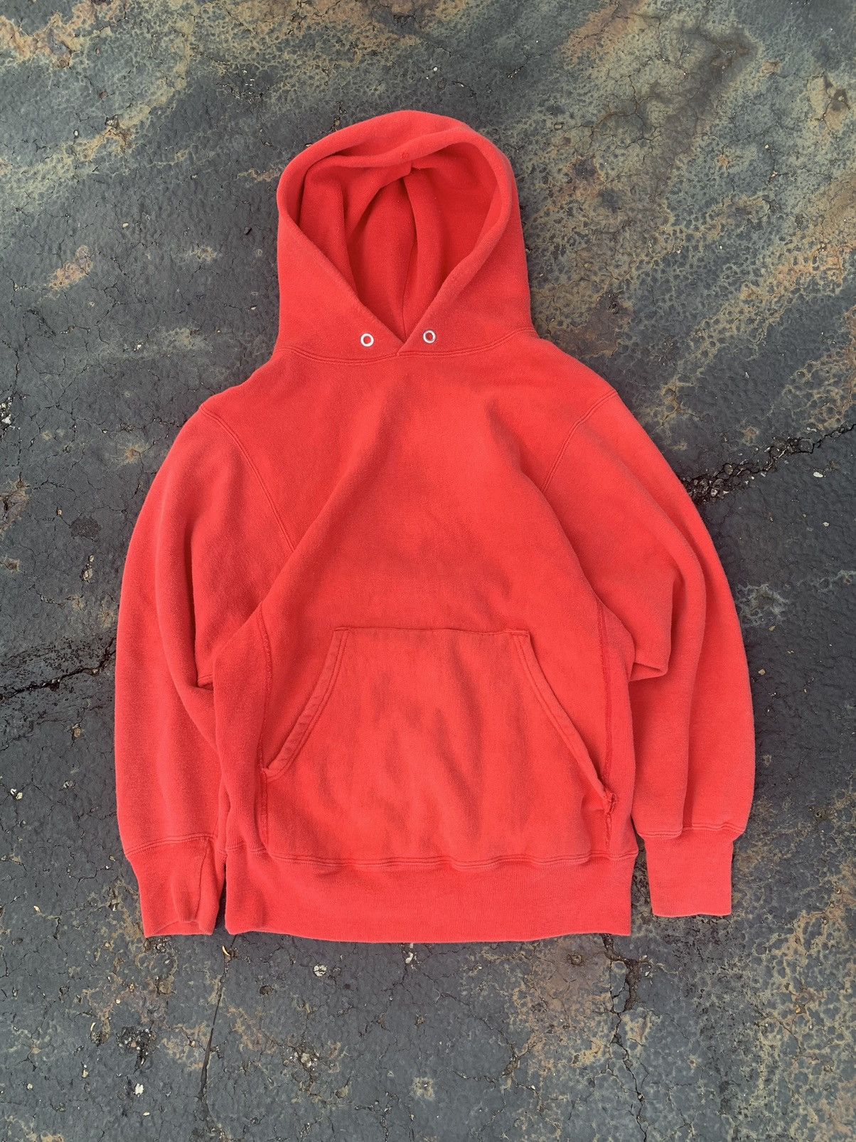 Made In Usa × Vintage (M) Vintage Reverse Weave Red 80s Hoodie | Grailed