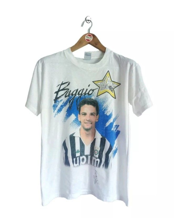Vintage Vintage Roberto Baggio 90's Single stitch T-Shirt | Grailed