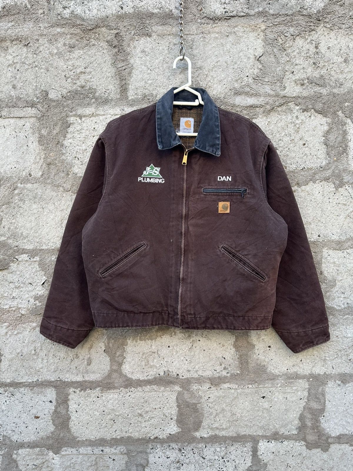 Carhartt × Vintage Faded Dark Brown Vintage Carhartt Detroit Jacket J97 DKB | Grailed