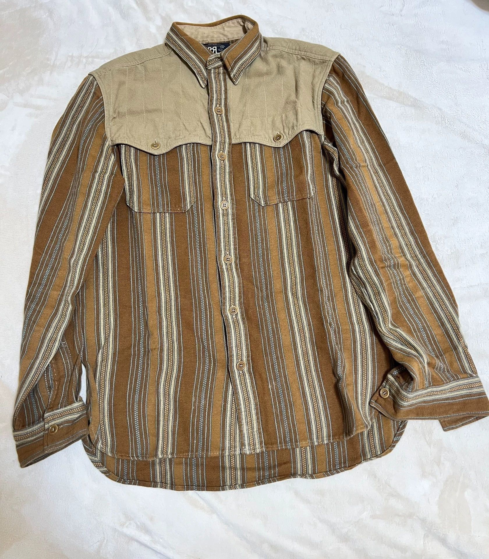 RRL Ralph Lauren RRL Military Striped Shirt S | Grailed