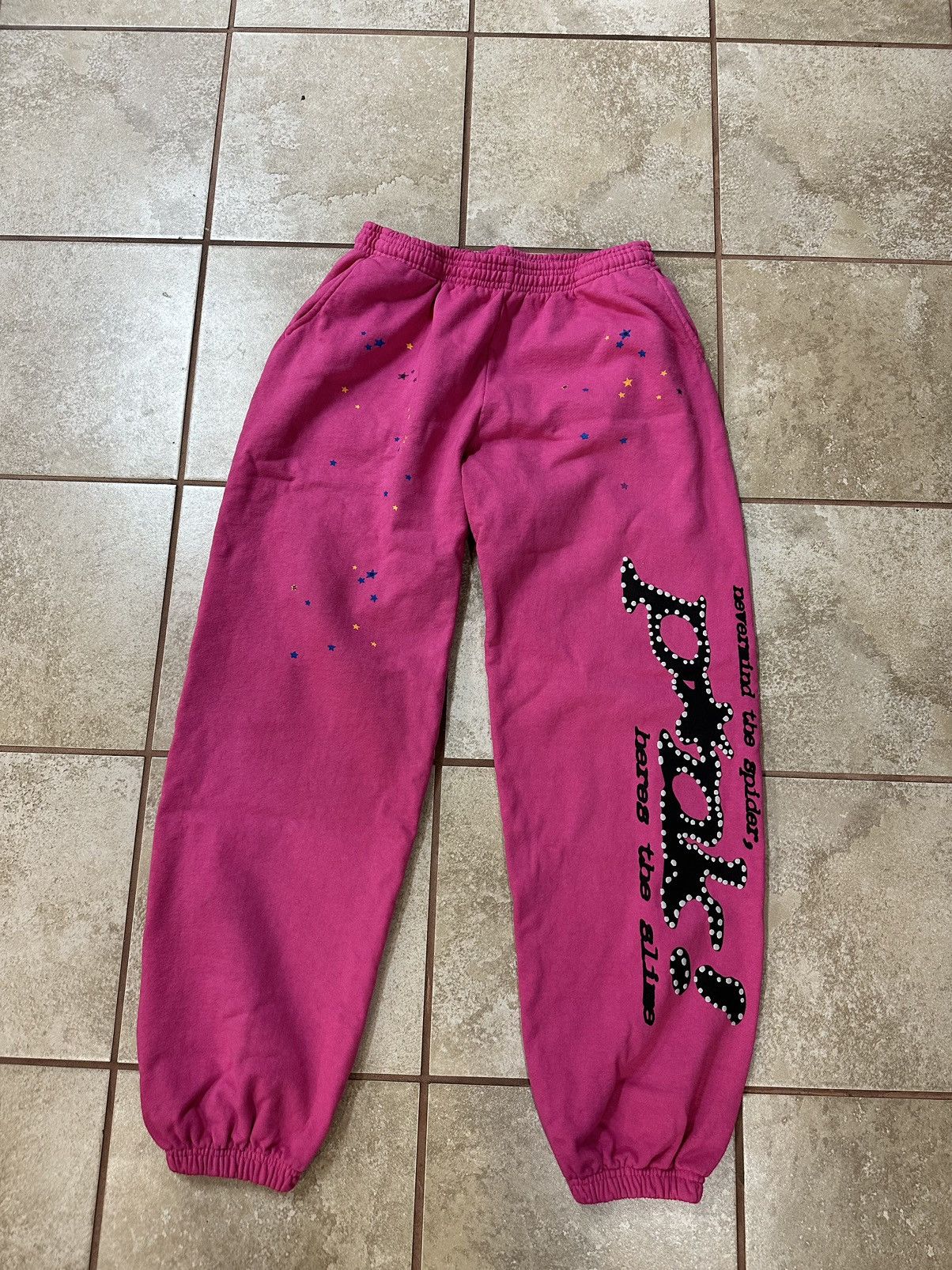 Sp5der Spider pink sweats X-LARGE | Grailed