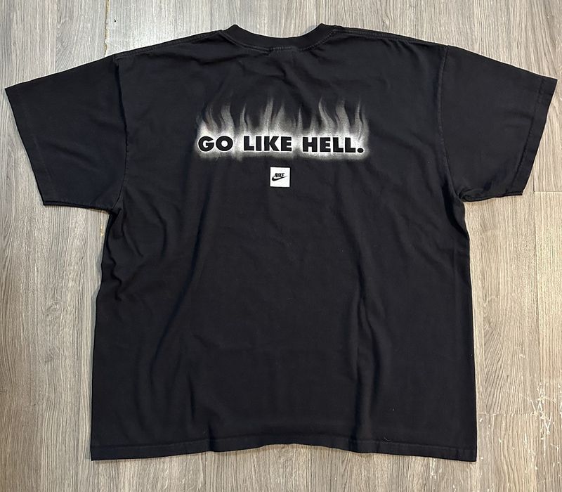 Nike Vintage Nike Flame “Go Like Hell” Front and Back Flame Shirt | Grailed