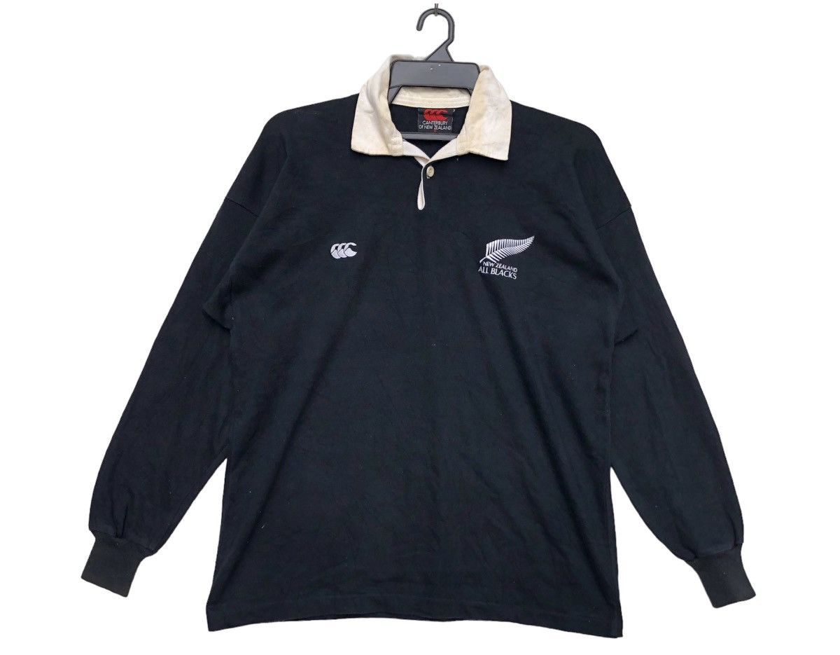Canterbury Of New Zealand × Streetwear × Vintage Vintage 90s All Black Canterbury Rugby Logo ...