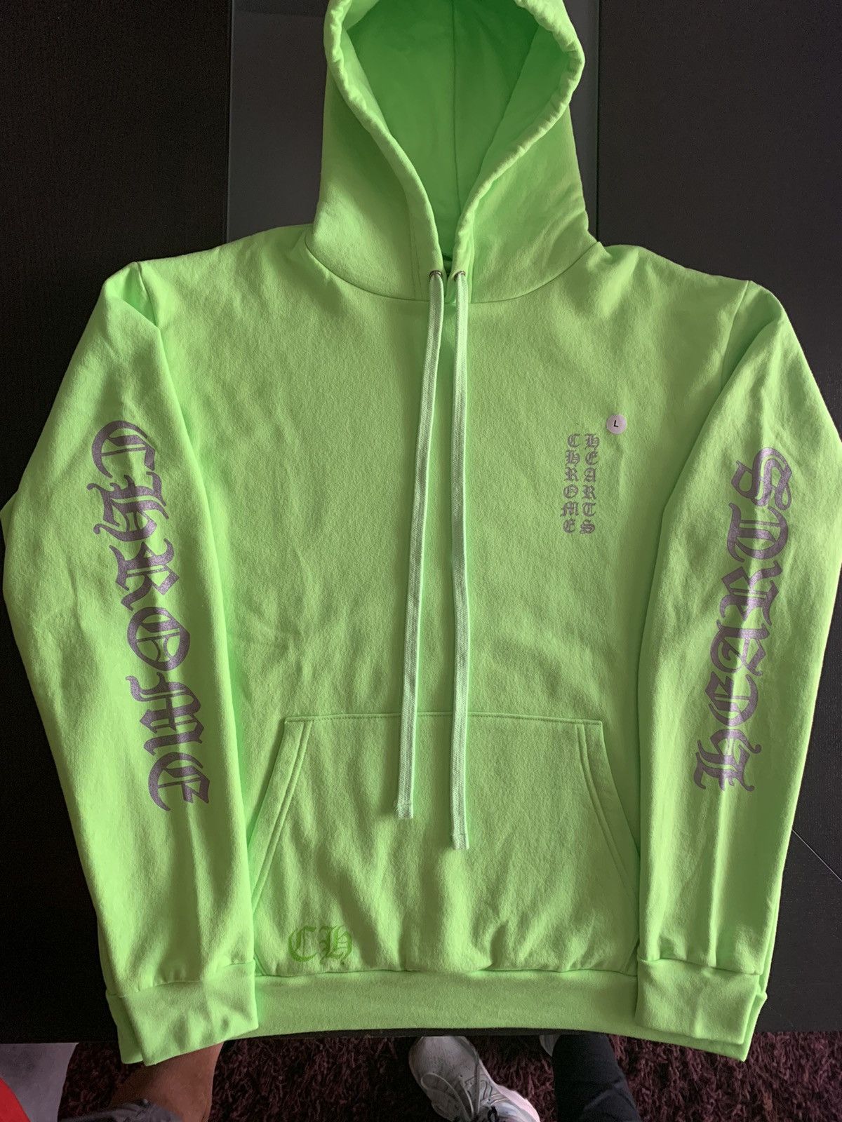 Chrome Hearts Chrome Hearts Neon Green Miami exclusive Hoodie L | Grailed