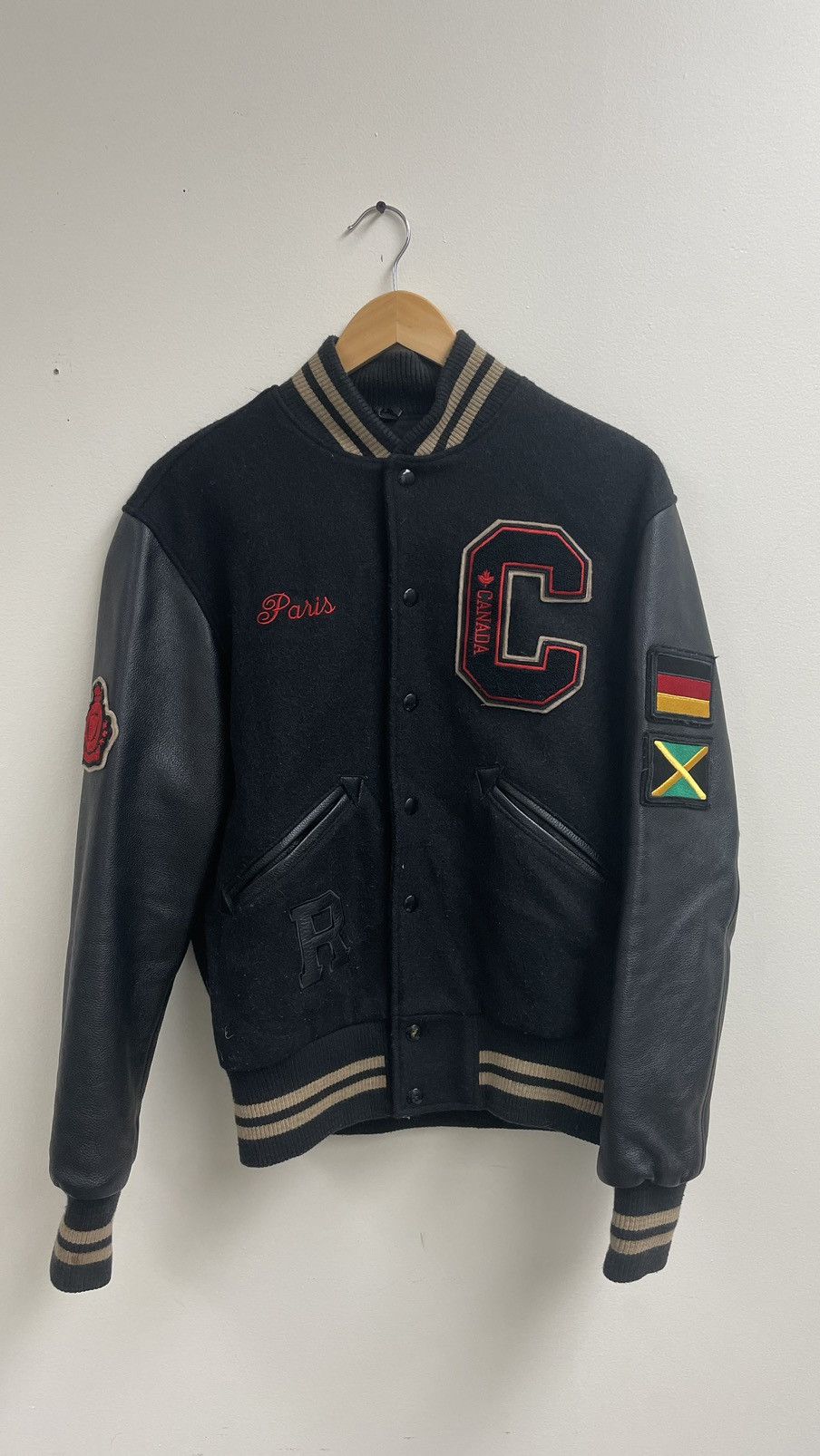 Roots Roots Varsity Jacket Black (L) | Grailed