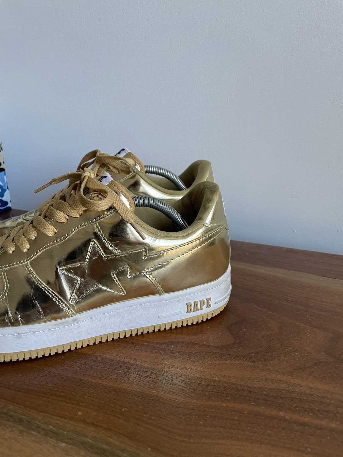 Bape Bape Gold Foild Bapestas | Grailed