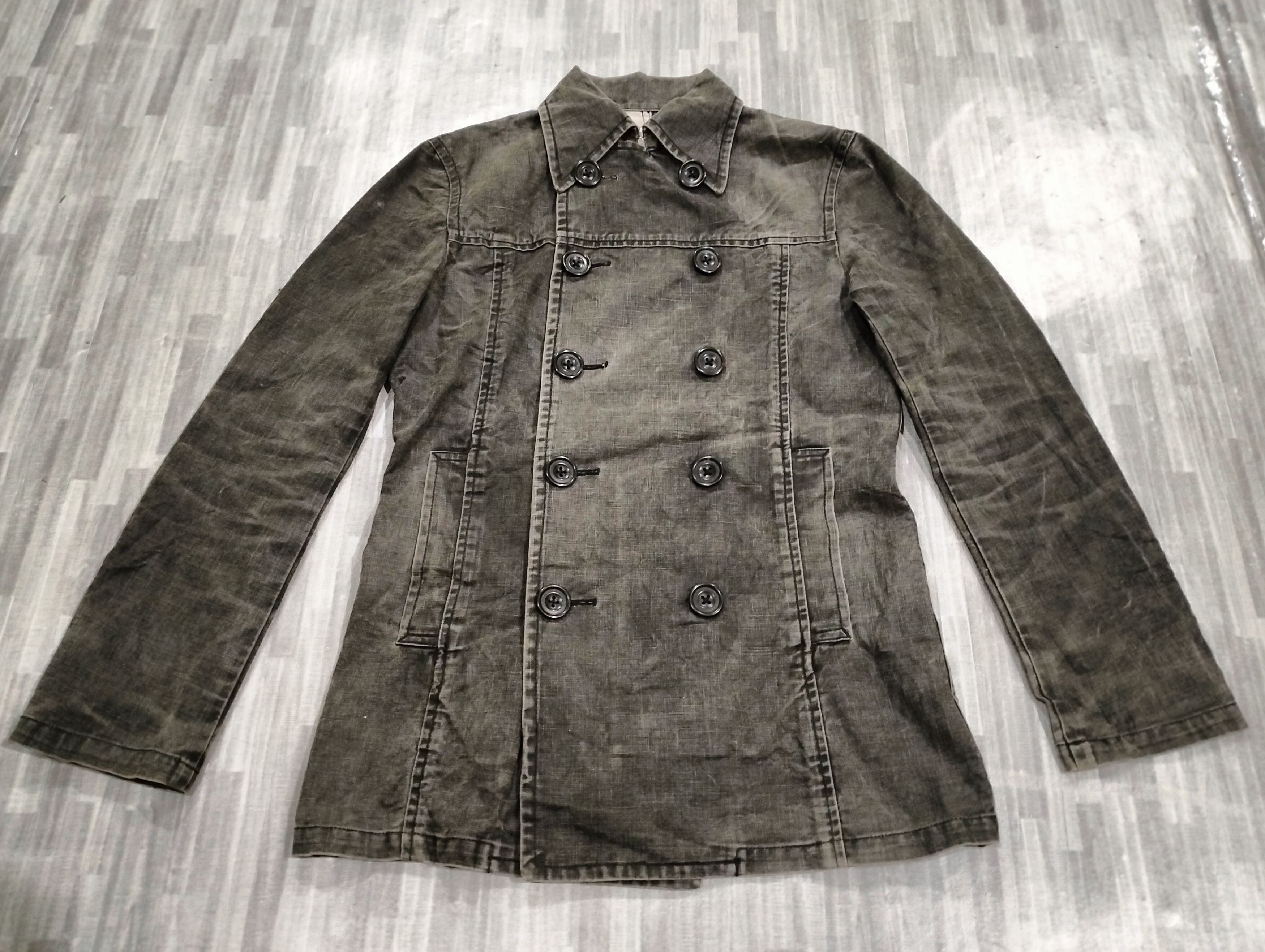 The Difference The Difference Rupert Double Breasted Jacket Stonewash ...