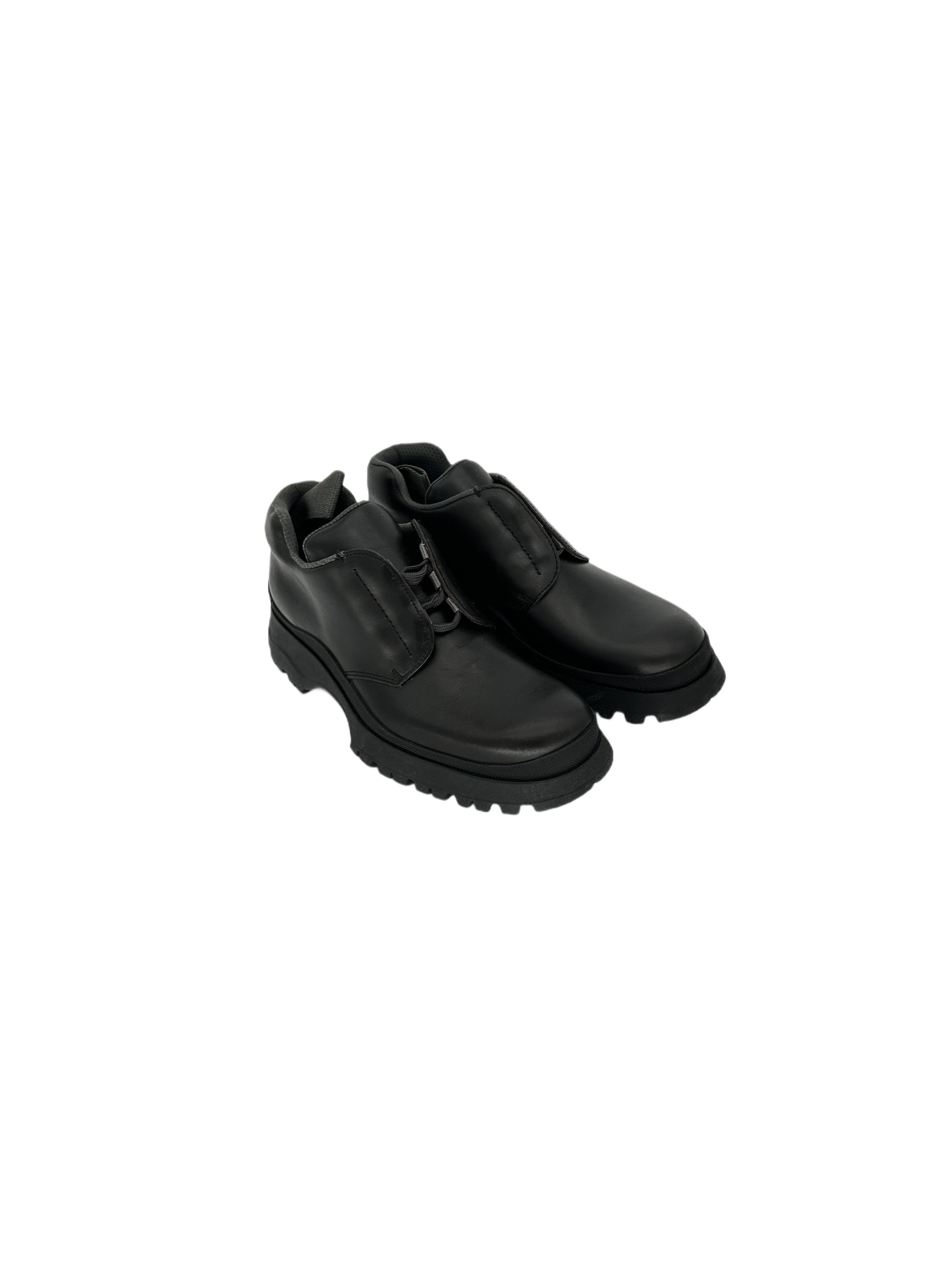 Prada Prada Linea Rossa Brown Derby Walking Boot With Vibram Sole | Grailed