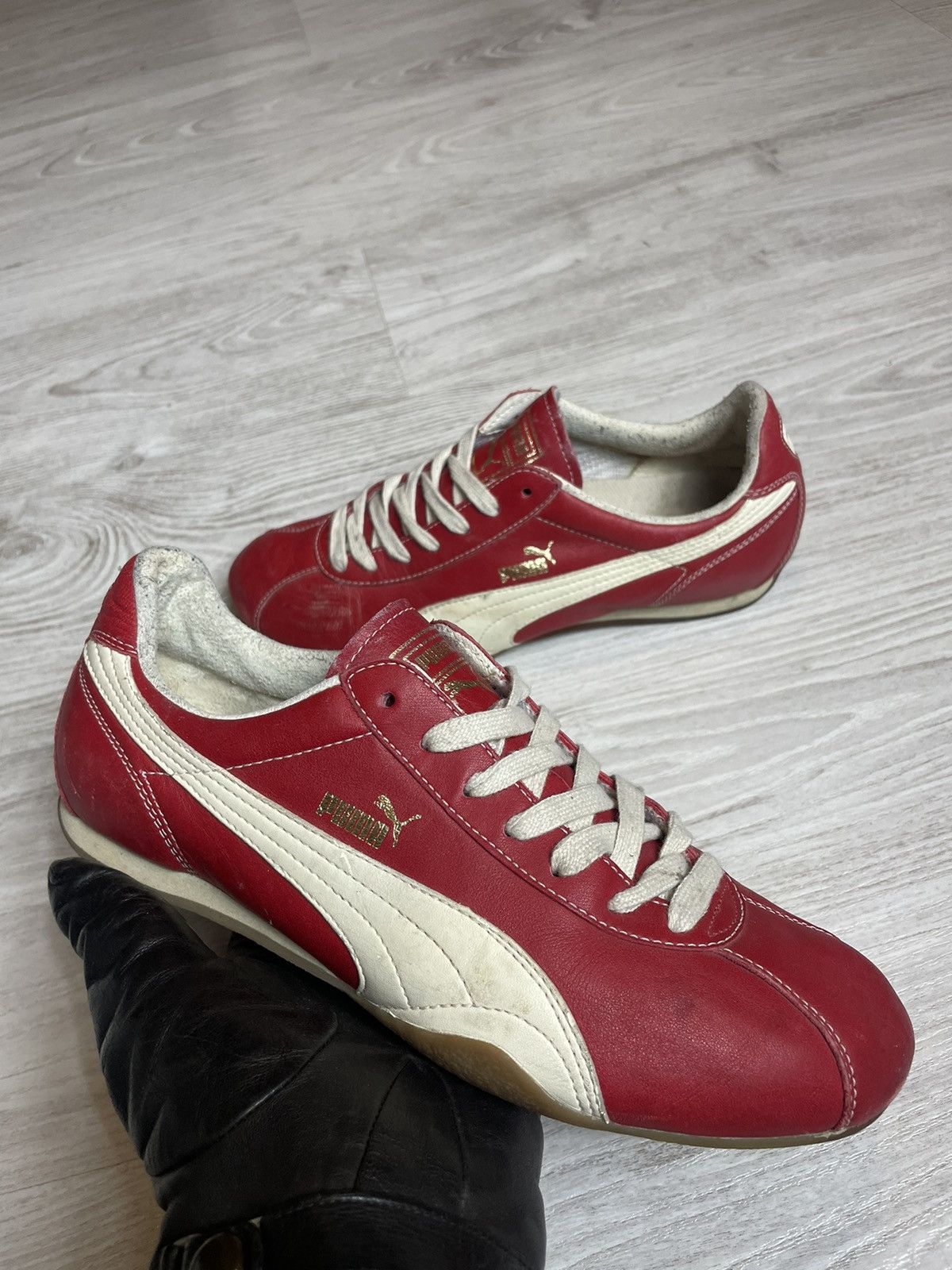 Puma × Racing 00s Puma leather sneakers speedcat mostro type | Grailed