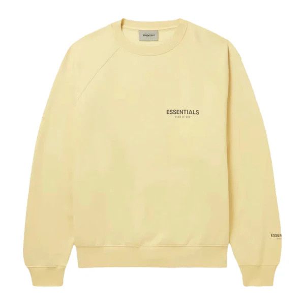 Essentials FEAR OF GOD ESSENTIALS X MR PORTER CREWNECK - CREAM | Grailed