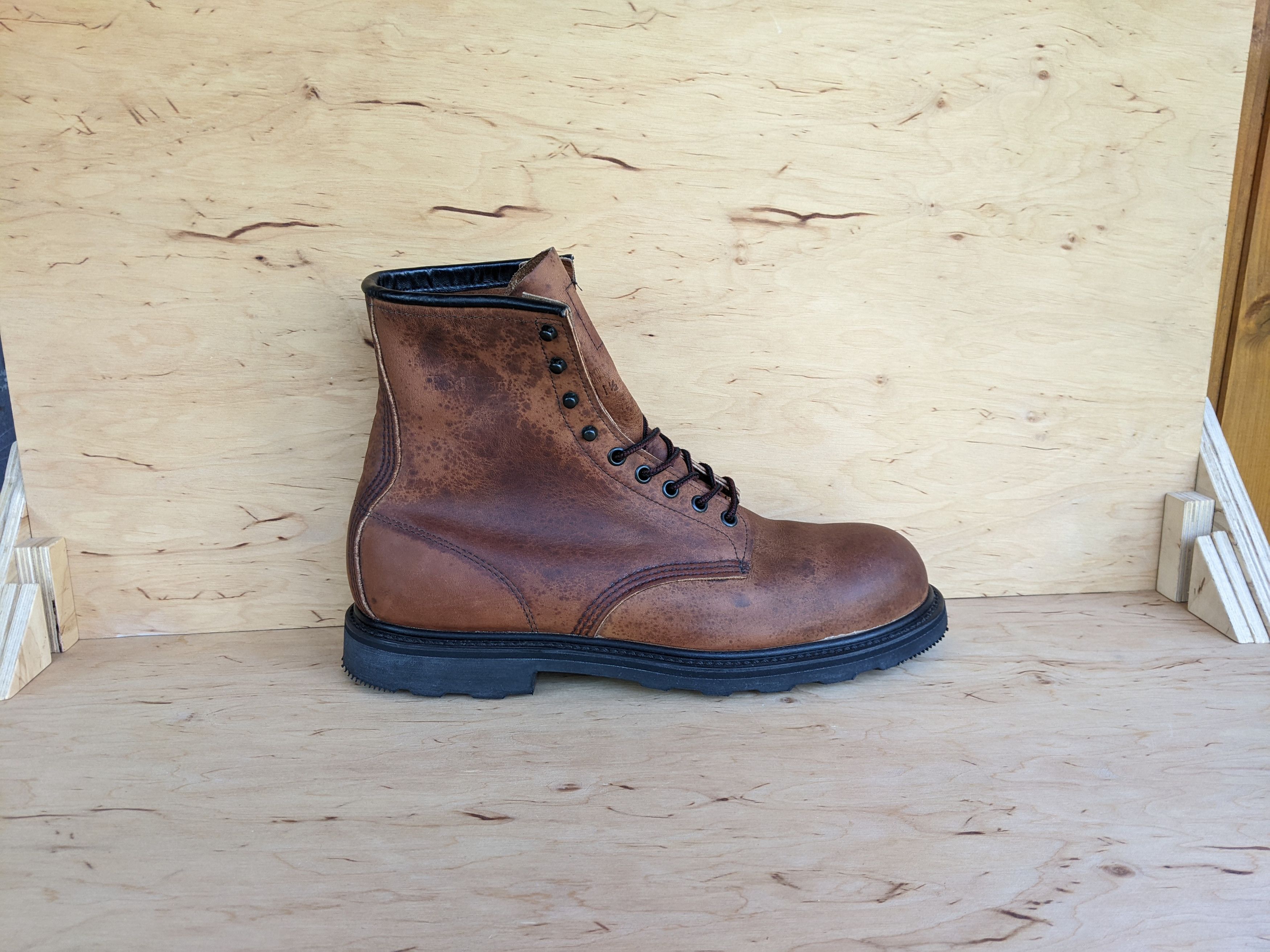 Made In Usa × Red Wing × Very Rare Red Wing 2420 Supersole 1.0 Safety Boots Shoes Vintage | Grailed