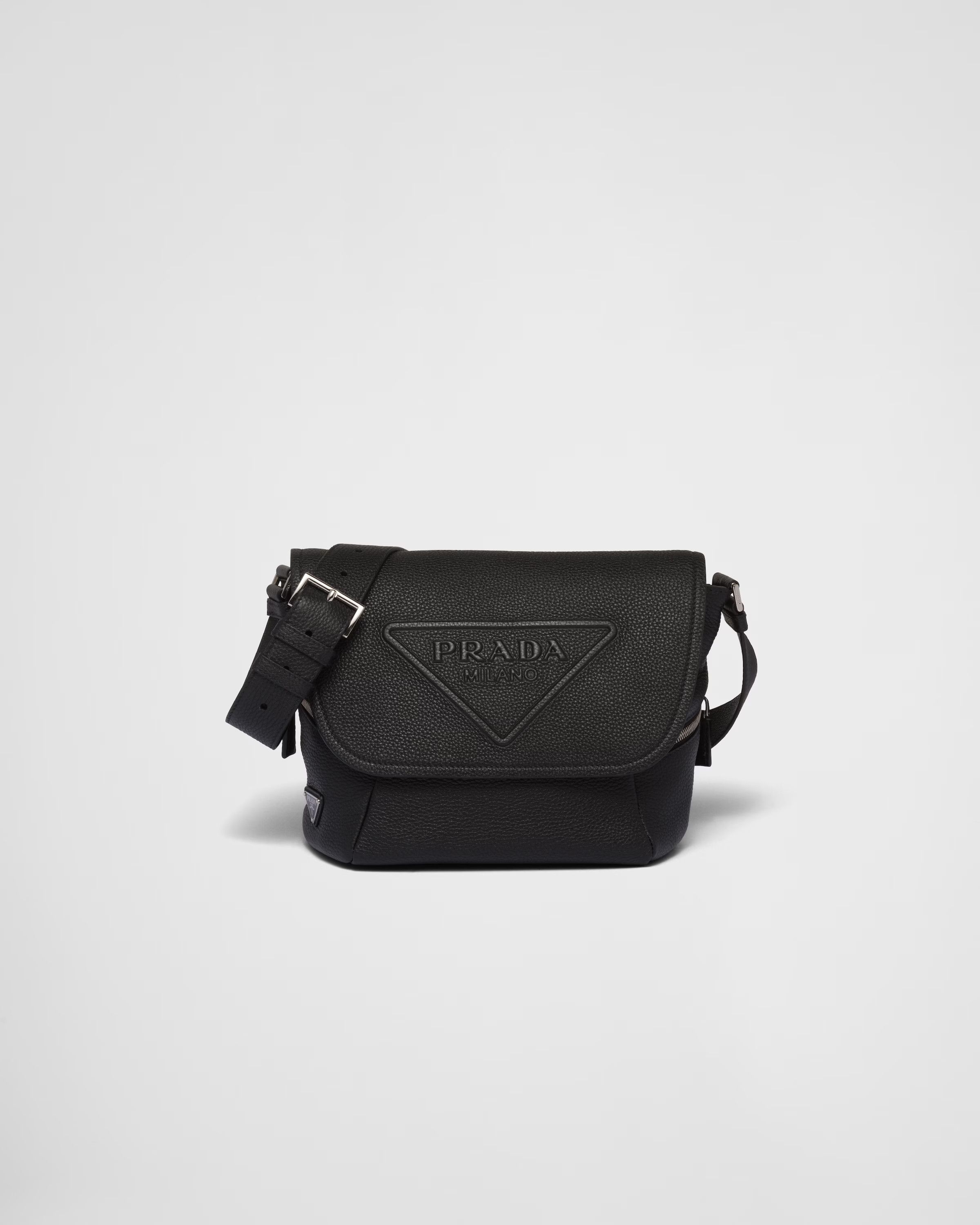 Prada PRADA CROSSBODY BAG TRIANGLE LEATHER 2VD056_2BBE_F0002_V_OOO ...