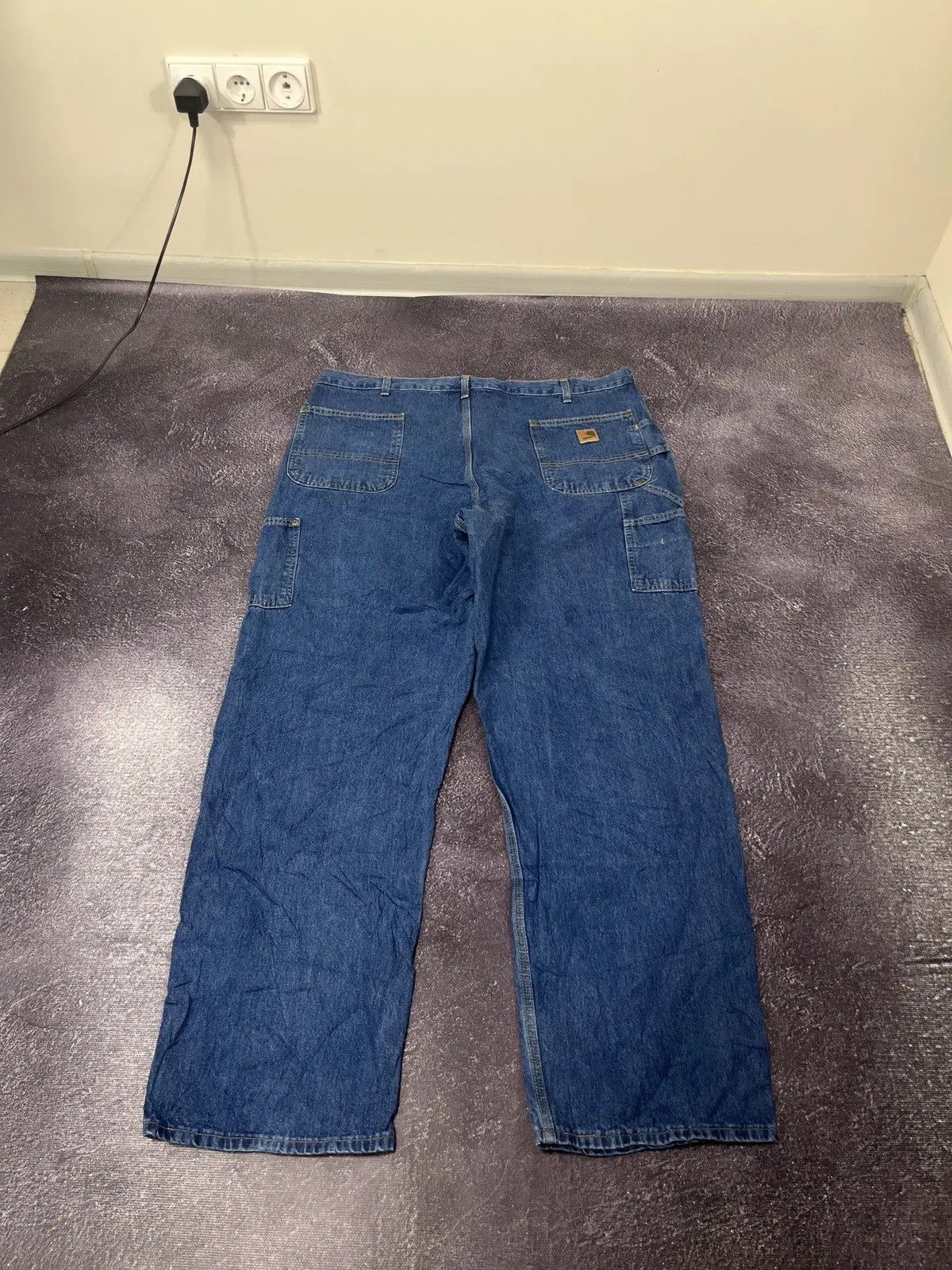 Vintage Vintage 90s Carhartt Double Knee Baggy Work Denim Jeans | Grailed