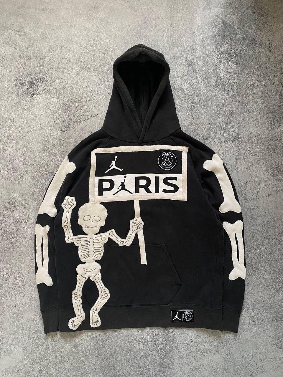 Nike vintage custom nike jordan psg Skeleton Y2k hoodie | Grailed