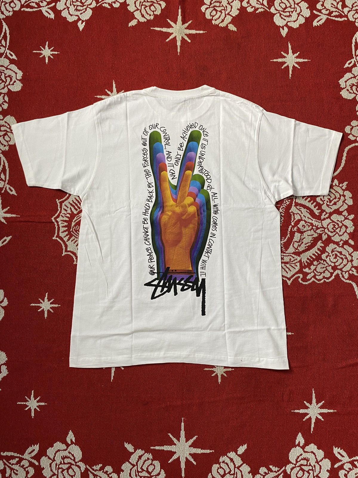 Stussy Stussy Peace Sign Tee - White | Grailed