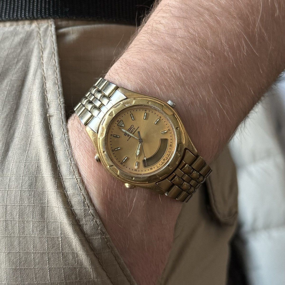 Seiko × Vintage Vintage Watch 90s Seiko quartz chronograf RARE MODEL ...