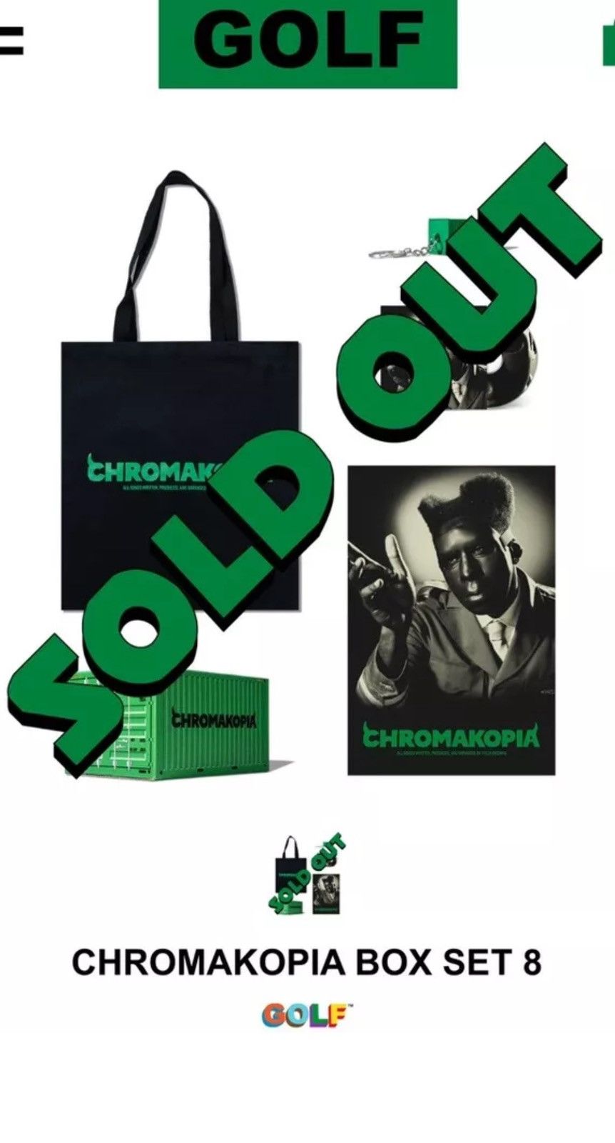 Golf Wang × Streetwear × Tyler The Creator Chromakopia Black Tote and ...