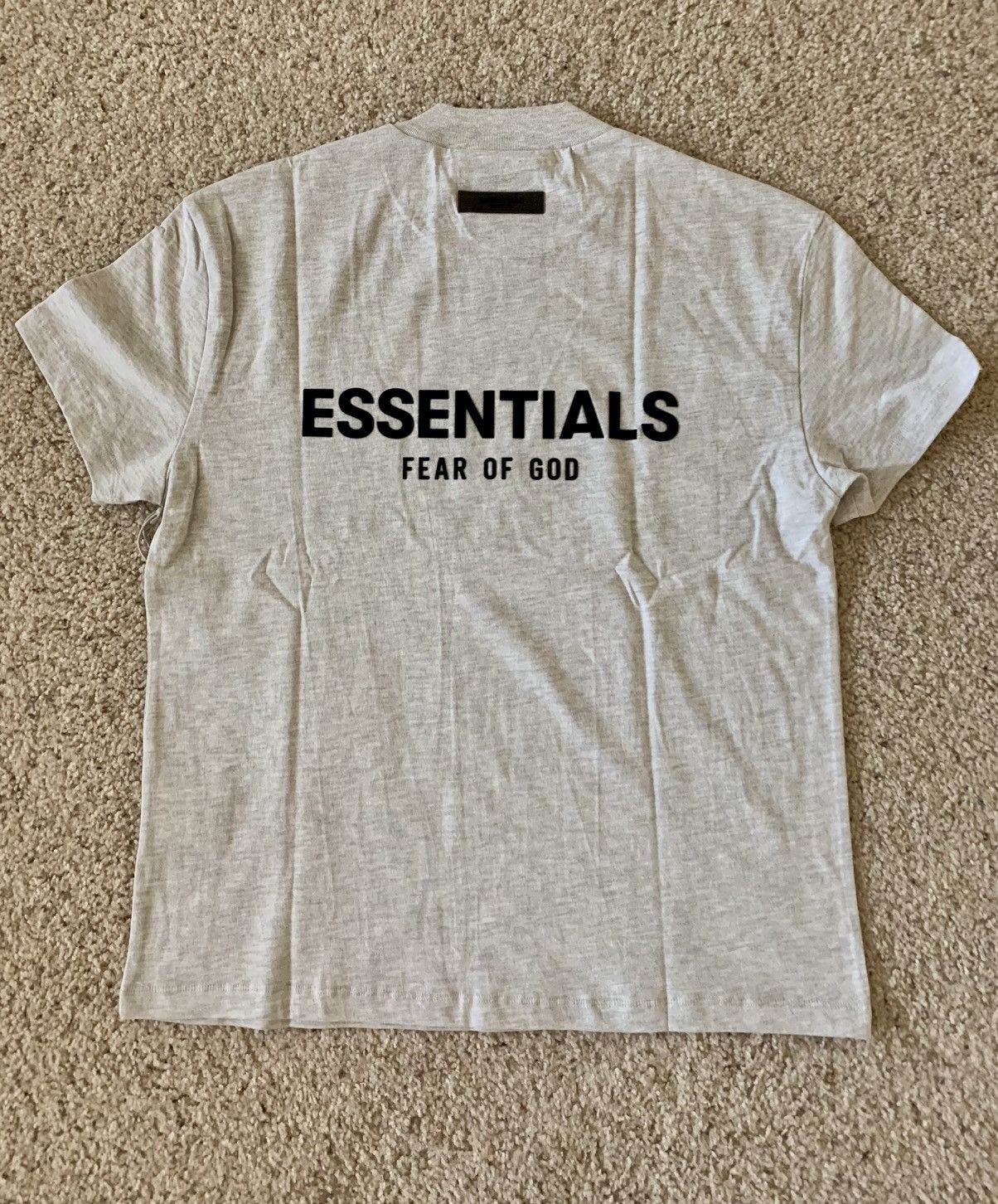 Essentials × Fear of God Essentials Light Oatmeal tee | Grailed