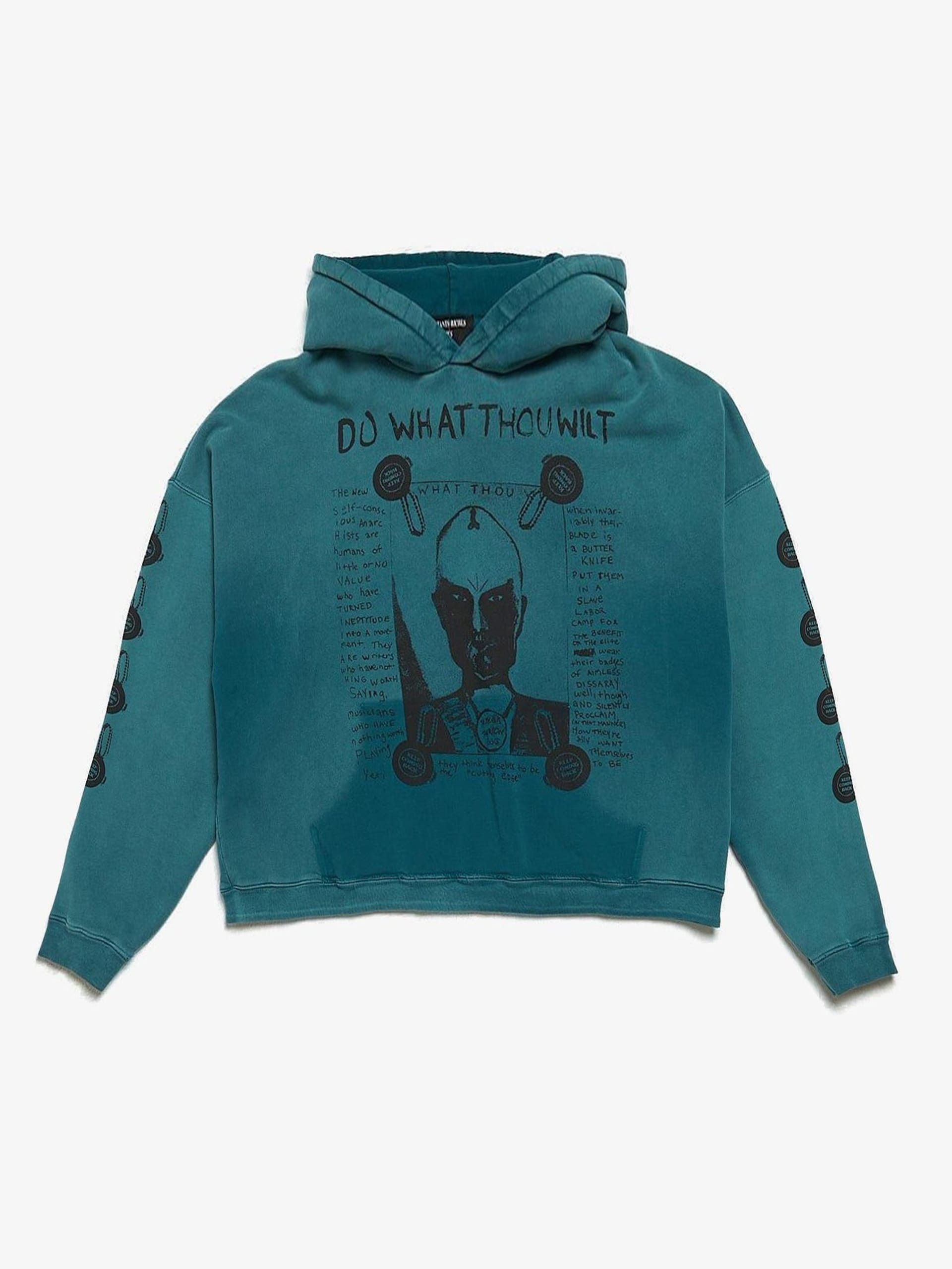 Enfants Riches Deprimes Blue Cotton Faded Hoodie Do What Thou Wilt ...
