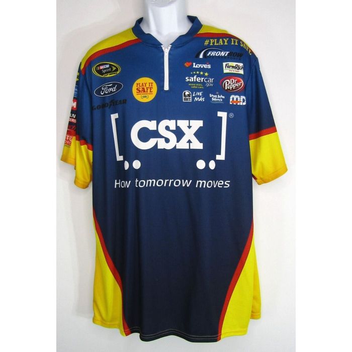 Other Nascar Pit Crew Shirt David Ragan CSX Trains RailRoad Ford R ...