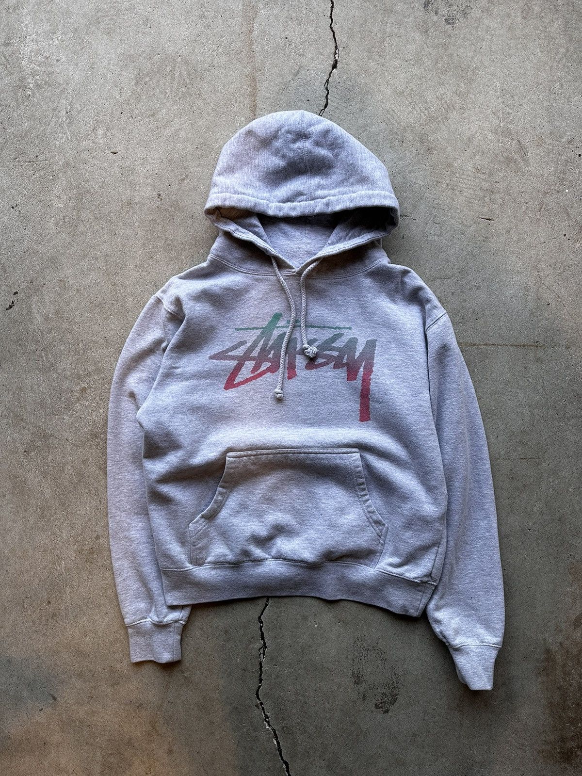 Streetwear × Stussy Stussy Front Logo Flower Print Hoodie | Grailed