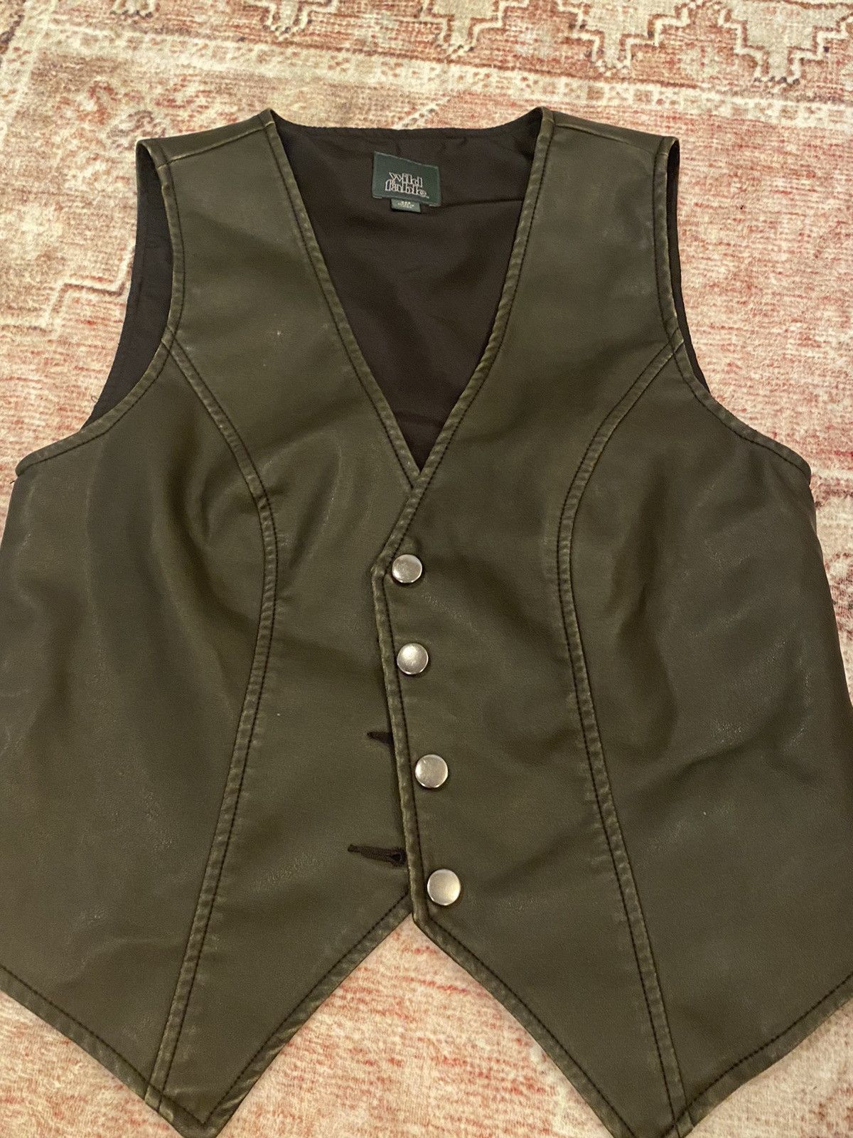 Target Basics Black Leather rockstar vest | Grailed