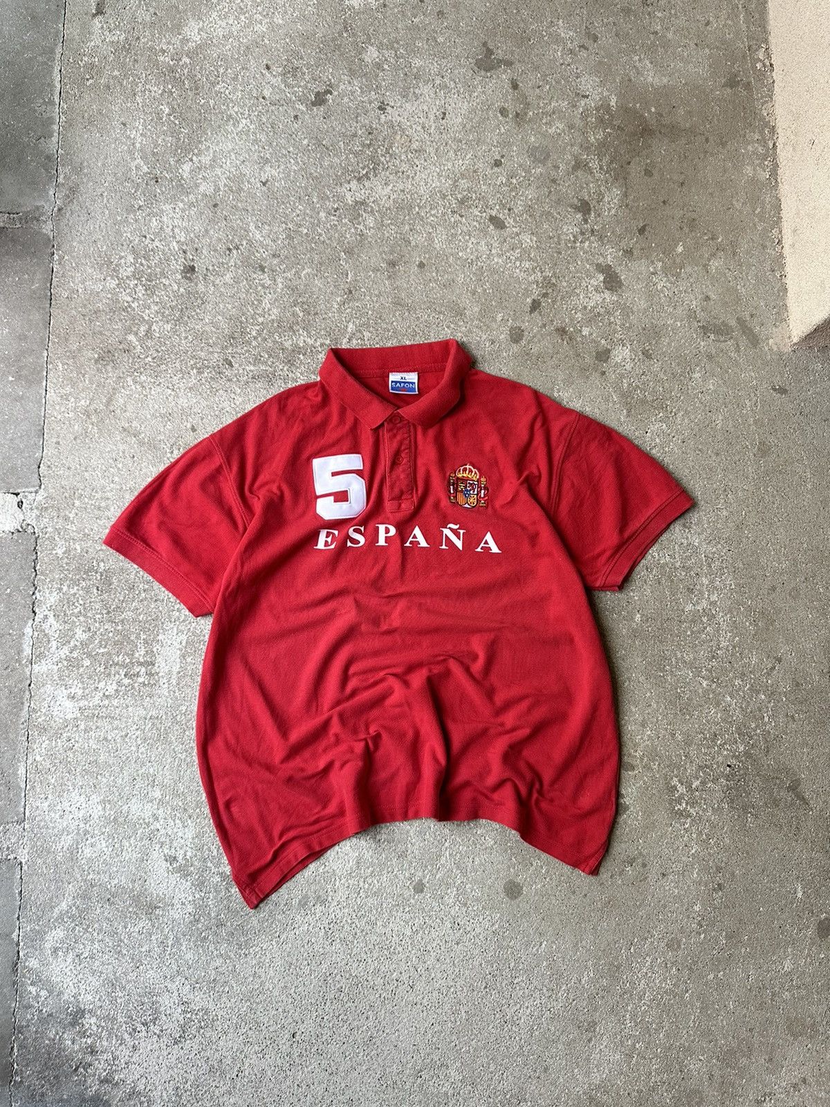 Hype × Polo Ralph Lauren × Streetwear Vintage Y2k Chief Keef Style Spain Spellout Polo T-shirt ...