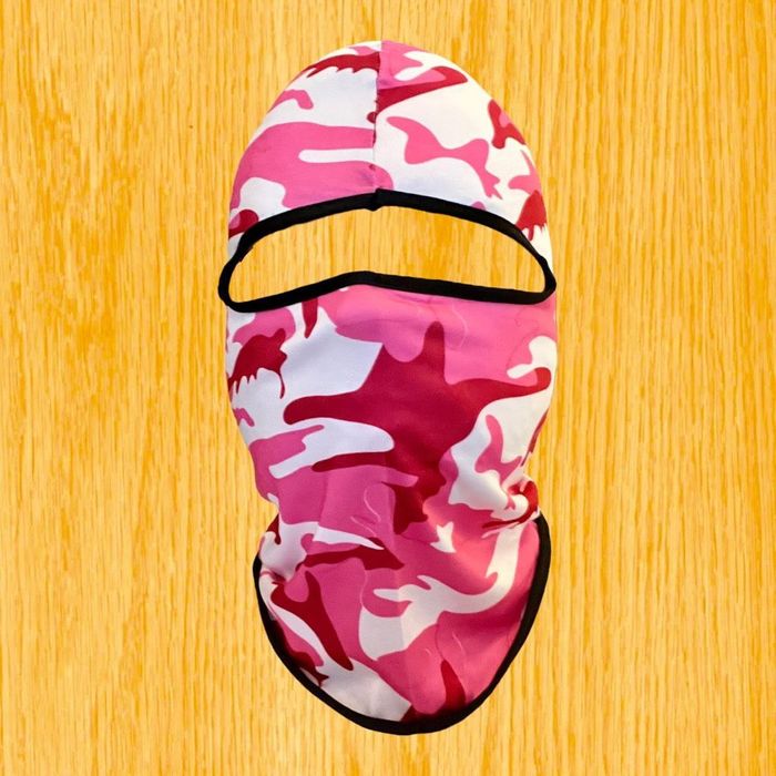 Streetwear Pink Camo HipHop Trap Ski Mask Designer Streetwear Balaclava ...