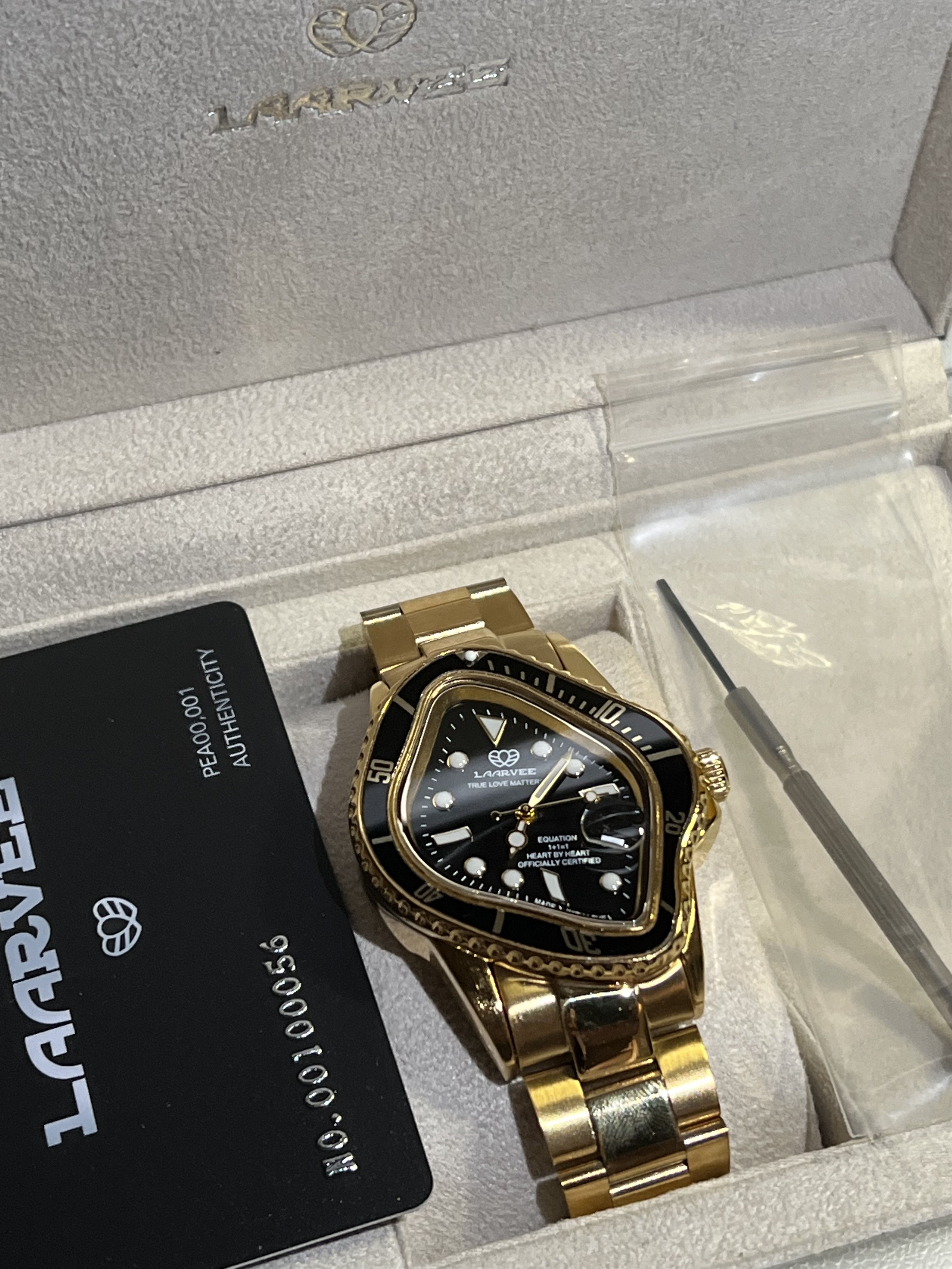 Laarvee LAARVEE PEA001 GOLDEN PRECISION STEEL BLACK BEZEL Watch | Grailed